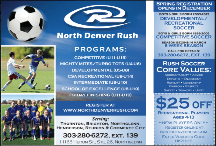 WINTER SOCCER.COM RUSH E-NEWSLETTER